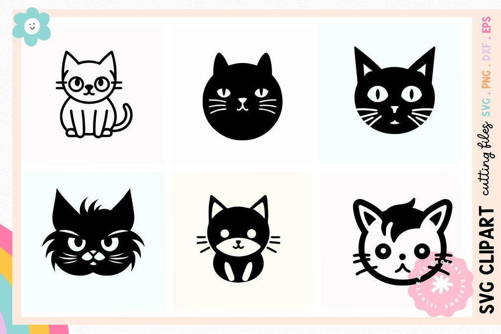 Cat SVG Cut Files | Cat Silhouette SVG | Cat Cutting Files | Kitten ...