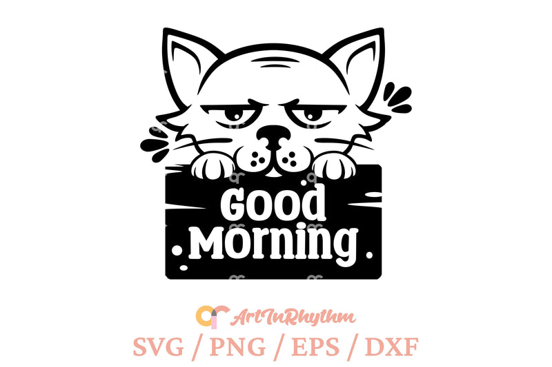 Cat svg, Good morning svg - So Fontsy