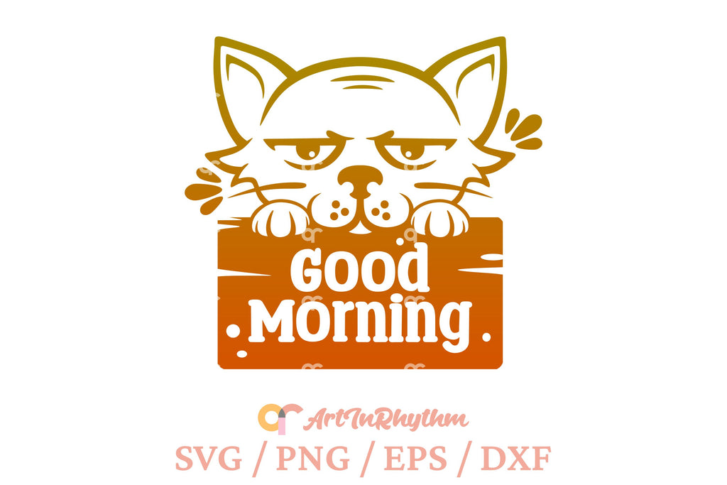 Cat svg, Good morning svg - So Fontsy
