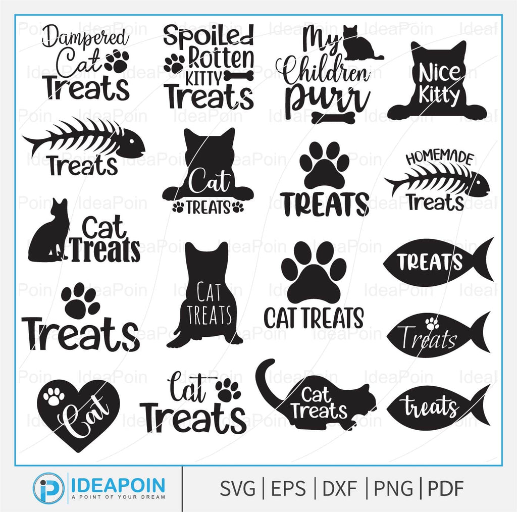 Cat Treat jar design, Funny Cat SVG Bundle, Cat SVG, Cat lady svg, Cat ...
