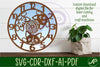 Cats wall clock laser cut files, SVG file. vector - So Fontsy