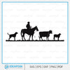 Cattle Drive SVG, Cowboy Silhouette, Cowboy svg, Cowboy Riding Horse ...
