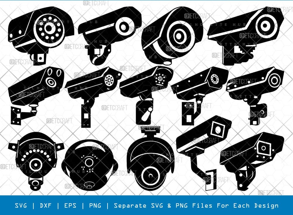 CCtv Camera Svg Cricut Cut Files Png Bundle, SB01155 - So Fontsy