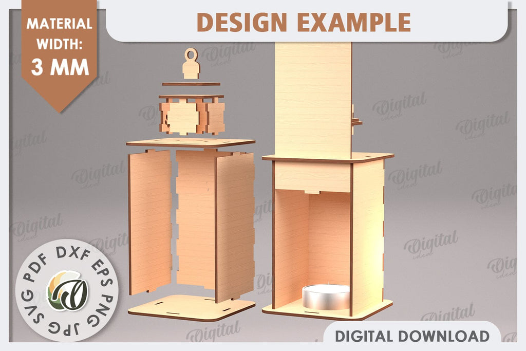 Celestial Lantern Laser Cut Design. Sun And Moon Decor SVG - So Fontsy