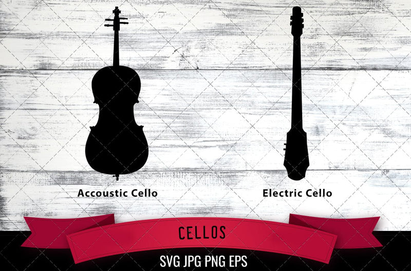 Cello SVG, Musical Instrument SVG - So Fontsy