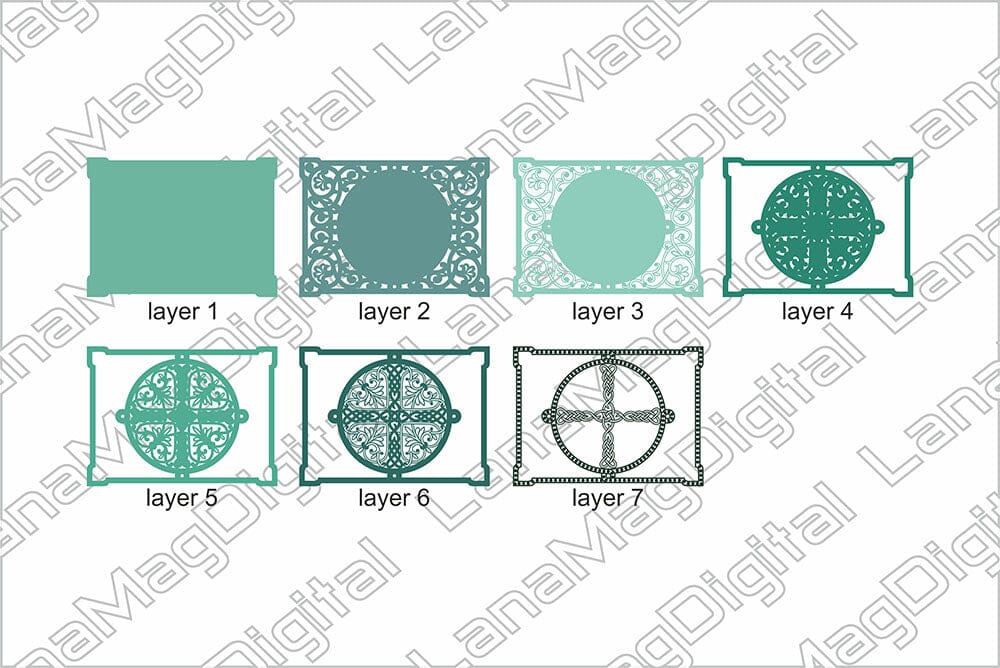 Celtic knot layered mandala svg Rectangular mandala Slavic design - So ...