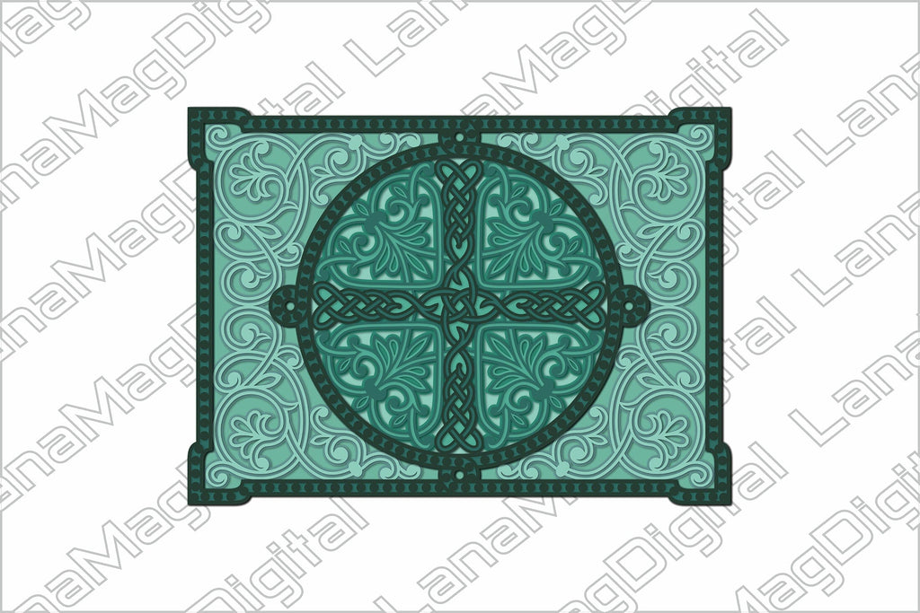 Celtic knot layered mandala svg Rectangular mandala Slavic design - So ...