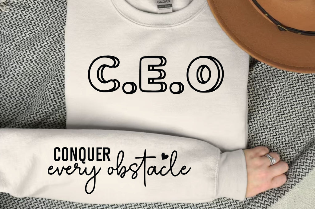 ceo, Motivational Sleeve Svg Design - So Fontsy
