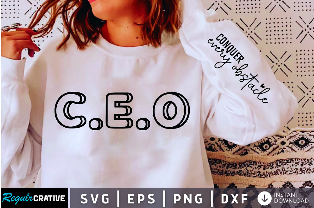 ceo, Motivational Sleeve Svg Design - So Fontsy