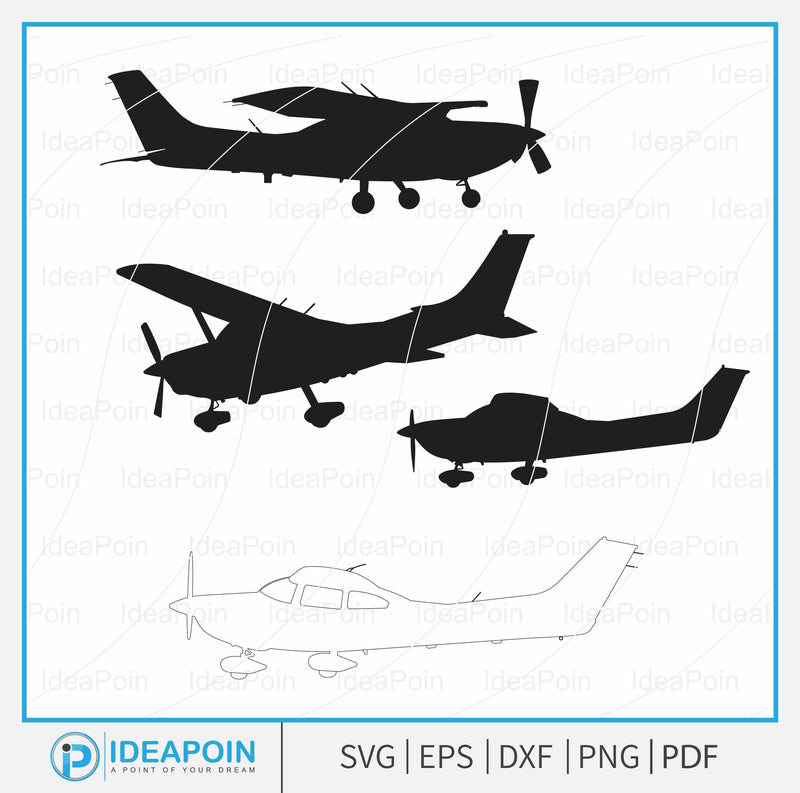 Cessna 182 Skylane svg, Cessna 182 Skylane Vector, Pilot svg, Airplane ...