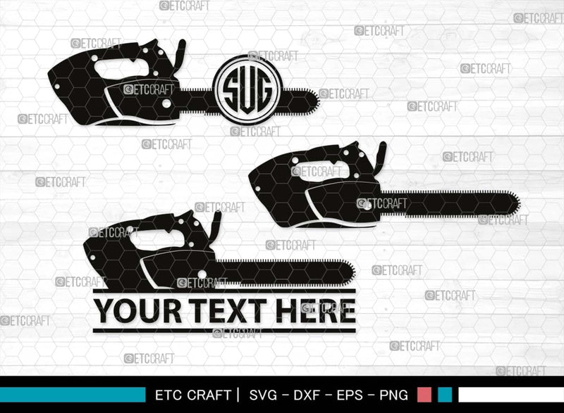 Chainsaw Monogram, Chainsaw Silhouette, Chainsaw SVG, Lumberjack Svg ...