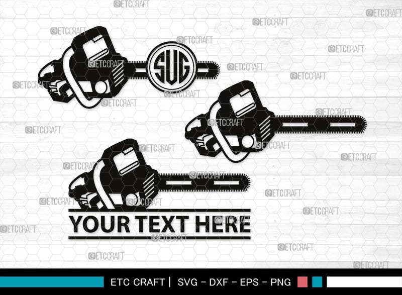 Chainsaw Monogram, Chainsaw Silhouette, Chainsaw SVG, Lumberjack Svg ...