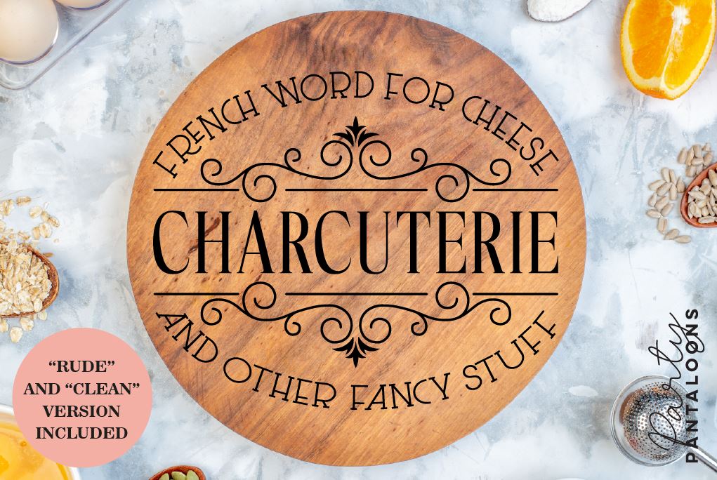 Charcuterie Board SVG | Cheese Board SVG - So Fontsy