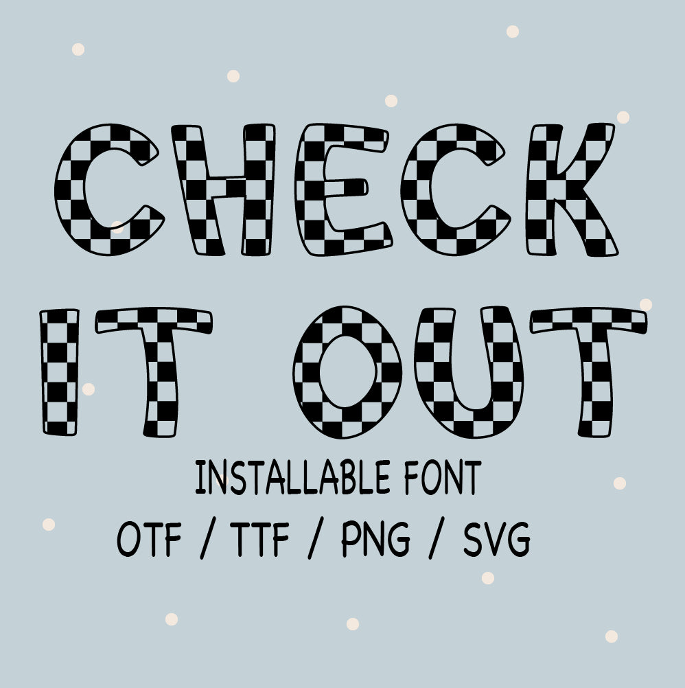 Checkered Font - So Fontsy
