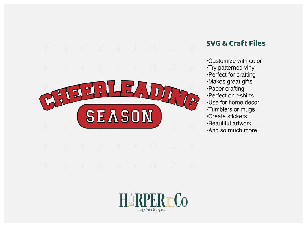 Cheerleading Season Laser SVG EPS Cut File - So Fontsy