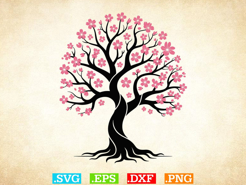 Cherry Blossom Svg Bundle, Cherry Blossom Clipart, Cherry tree Svg - So ...