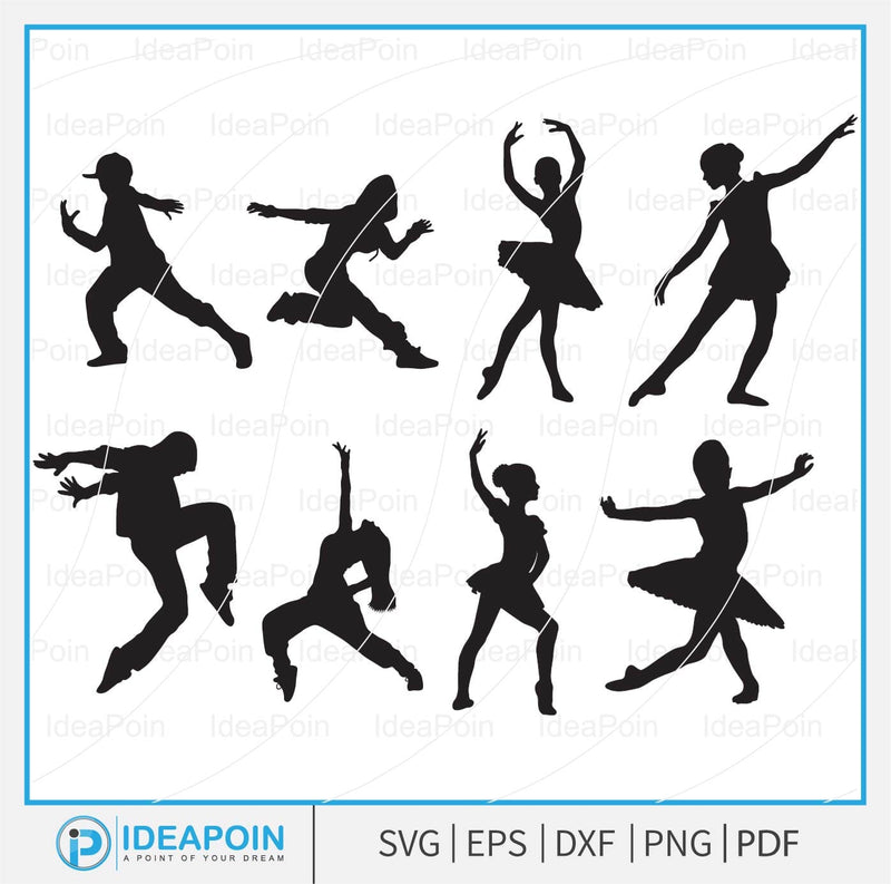 childen dance svg, Dance Silhouette, Dancing Children Svg Bundle, kind ...