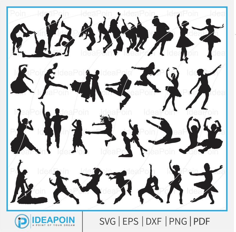 childen dance svg, Dance Silhouette, Dancing Children Svg Bundle, kind ...