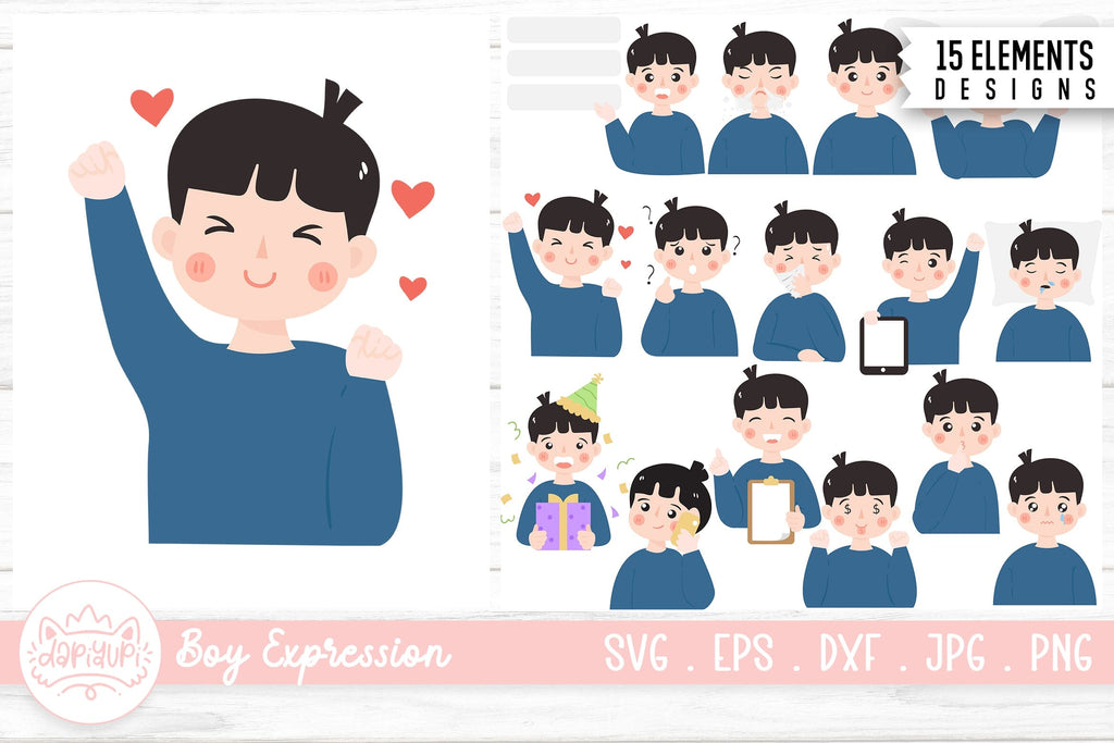 Children Boy Character Illustration - So Fontsy