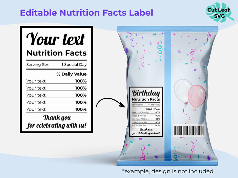 Chip Bag Template, Custom Chip Bag, Chip Bag Template Canva, Canva ...