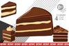 Chocolate Cake Slice Clipart - So Fontsy