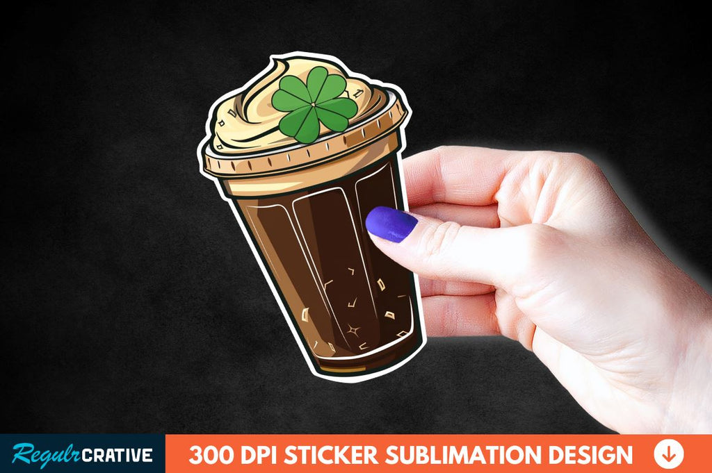 Chocolate Milk Coffee Cup Sticker Clipart - So Fontsy