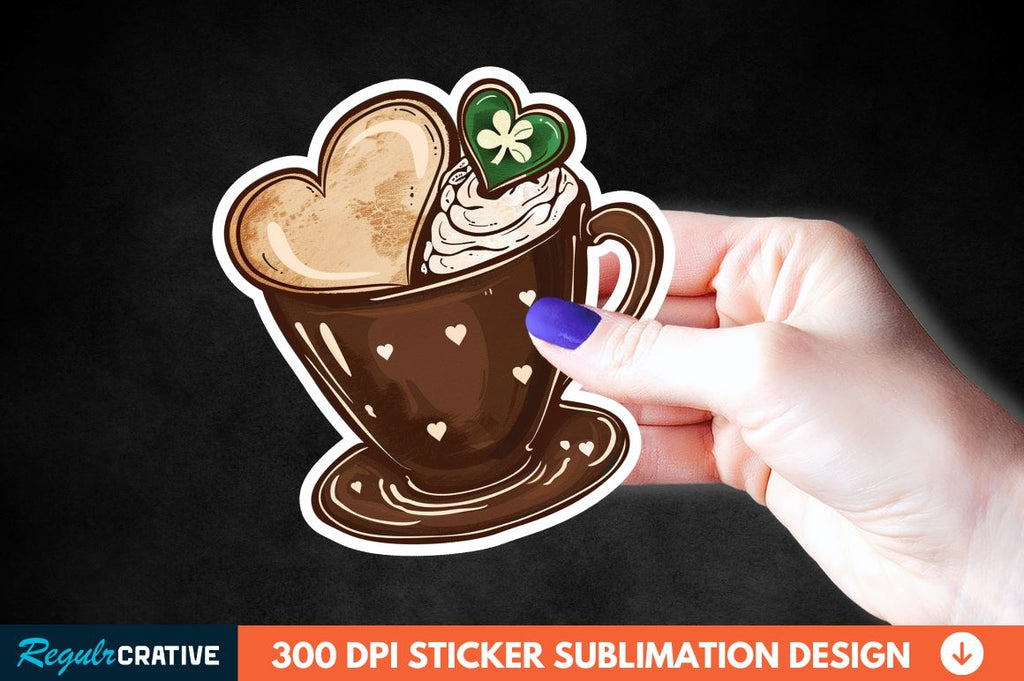 Chocolate Milk Coffee Cup Sticker Clipart - So Fontsy