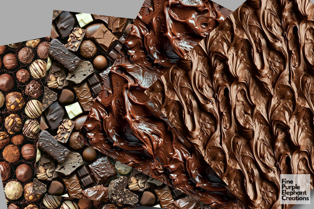 Chocolate Textures Candy Bar Paper - So Fontsy