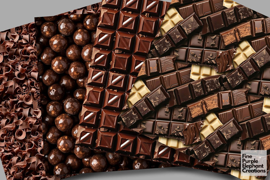 Chocolate Textures Candy Bar Paper - So Fontsy