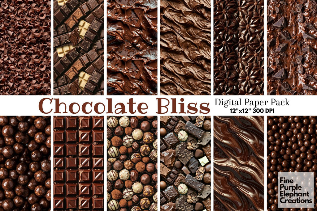 Chocolate Textures Candy Bar Paper - So Fontsy
