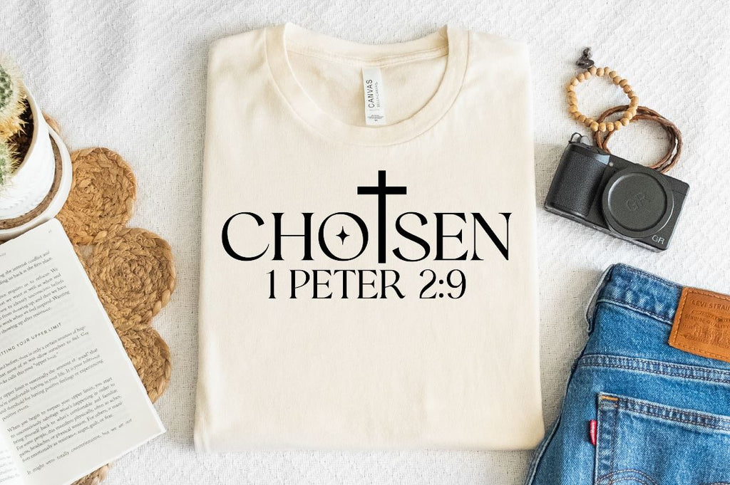 Chosen 1 Peter Sleeve SVG Design, Christian Sleeve SVG, Faith SVG ...