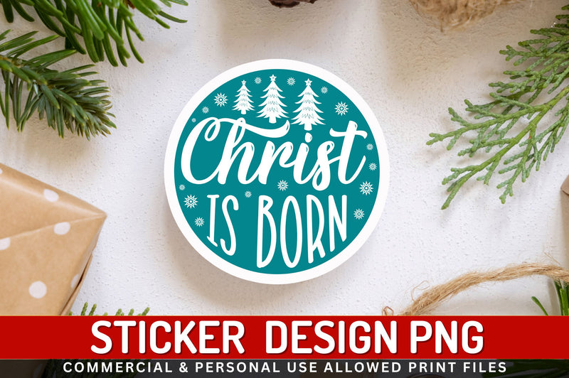 Christ is born Sticker Design - So Fontsy