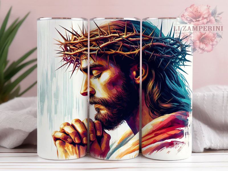 Christian 20oz Tumbler Wrap PNG, Jesus Tumbler PNG Sublimation Design ...