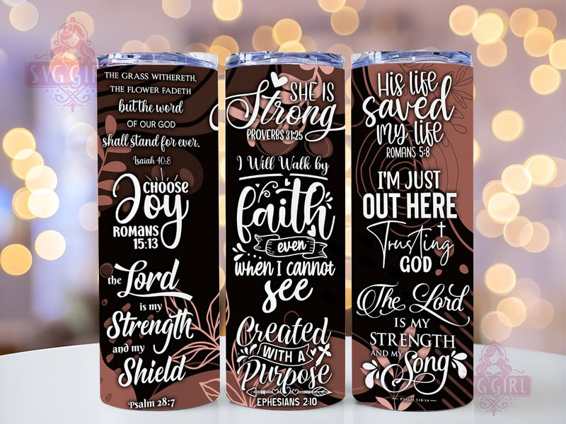 Christian Bible Affirmations For Spiritual Upliftment 20oz Tumbler Wrap ...