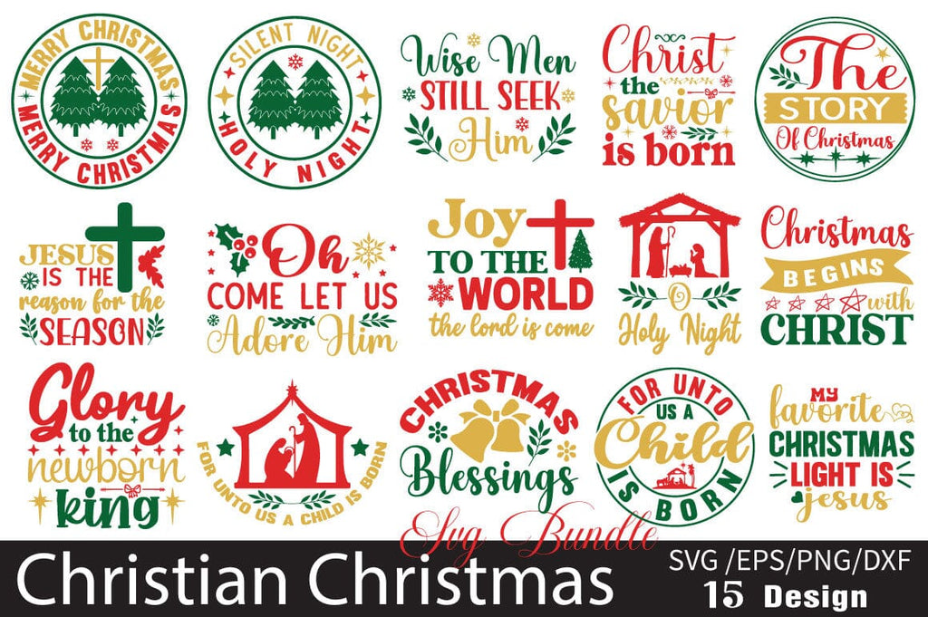 Christian Christmas SVG Bundle - So Fontsy