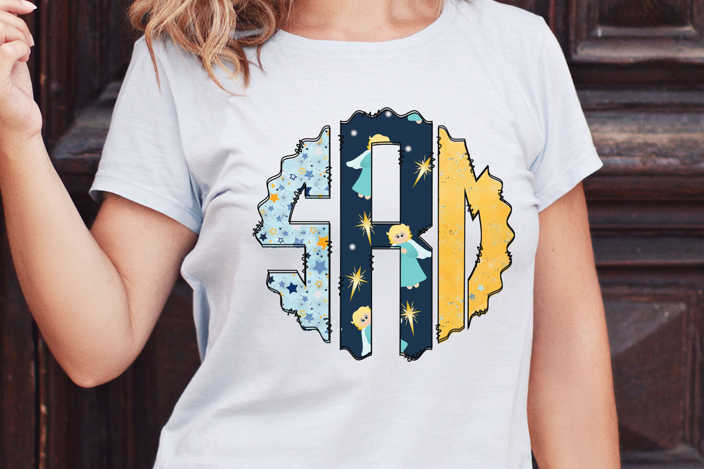 Christian Christmas Trio Monogram Alphabet, Jesus Nativity - So Fontsy