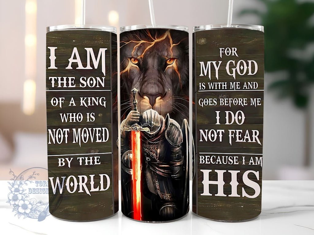 Christian Jesus 20oz Skinny Tumbler, I Am The Son of a King Tumbler Png ...
