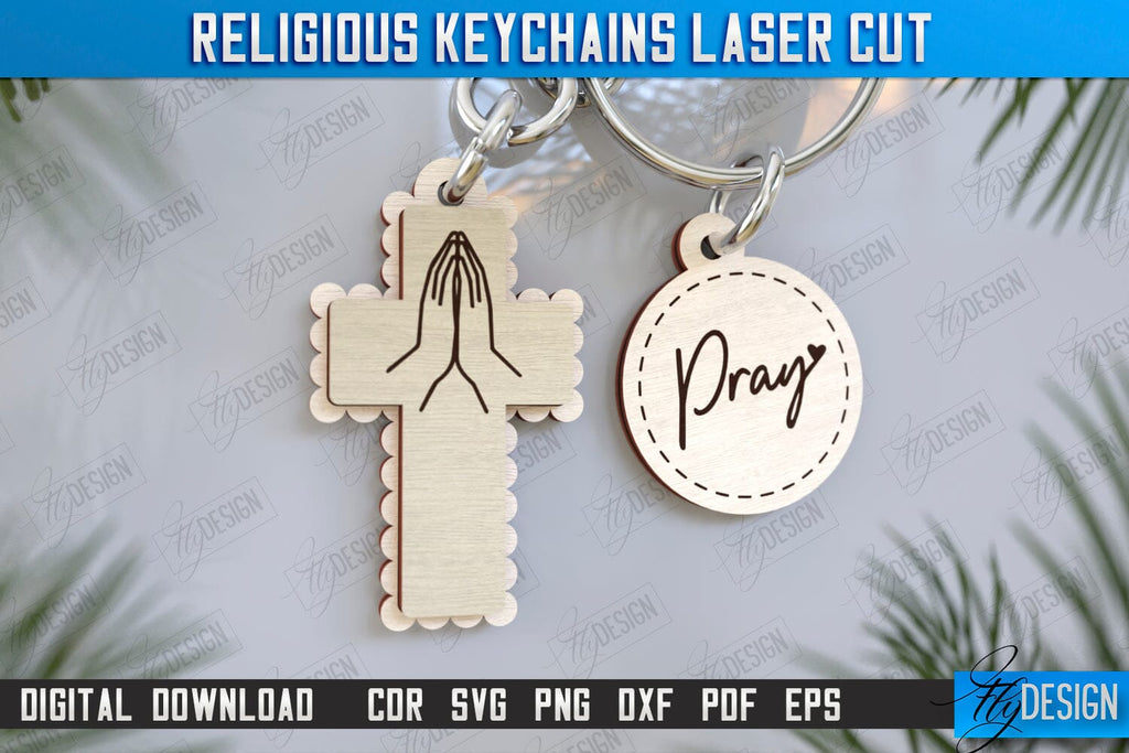 Christian Keychain Laser Cut Bundle | Religious Symbol | 3D Keyring ...
