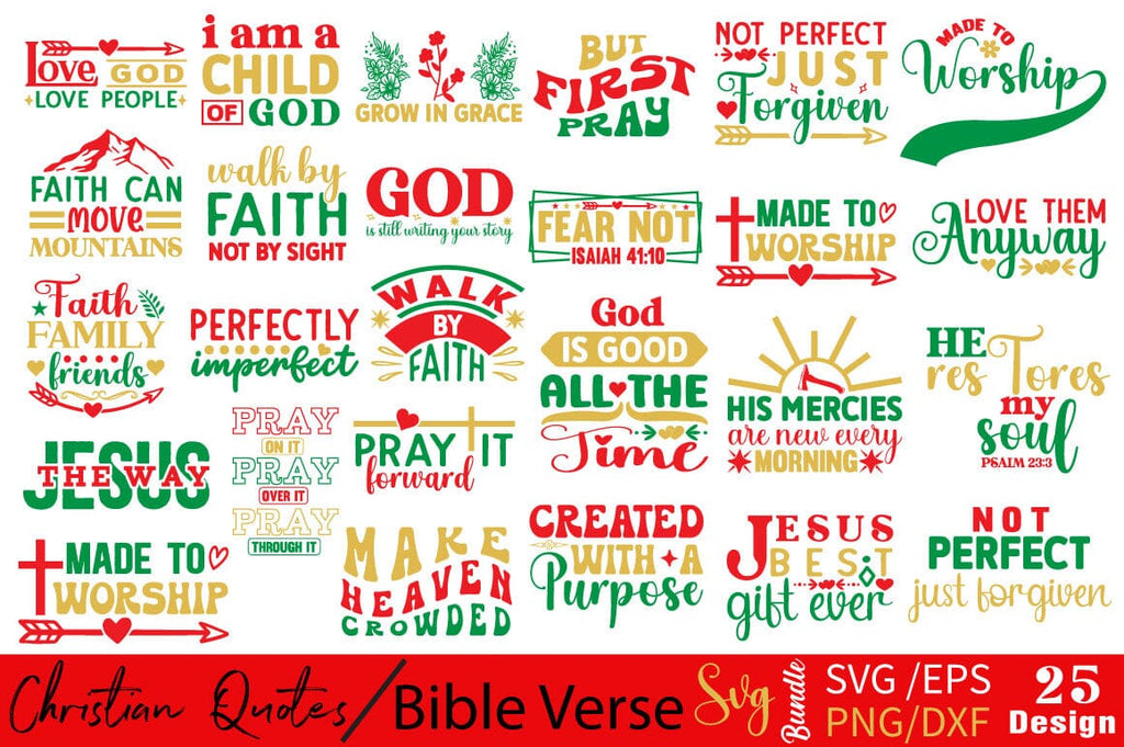Christian Quotes SVG,Bible Verse Svg Bundle - So Fontsy