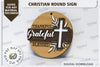 Christian Round Sign Laser Cut. Easter Round Sign SVG - So Fontsy
