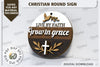 Christian Round Sign Laser Cut. Easter Round Sign SVG - So Fontsy