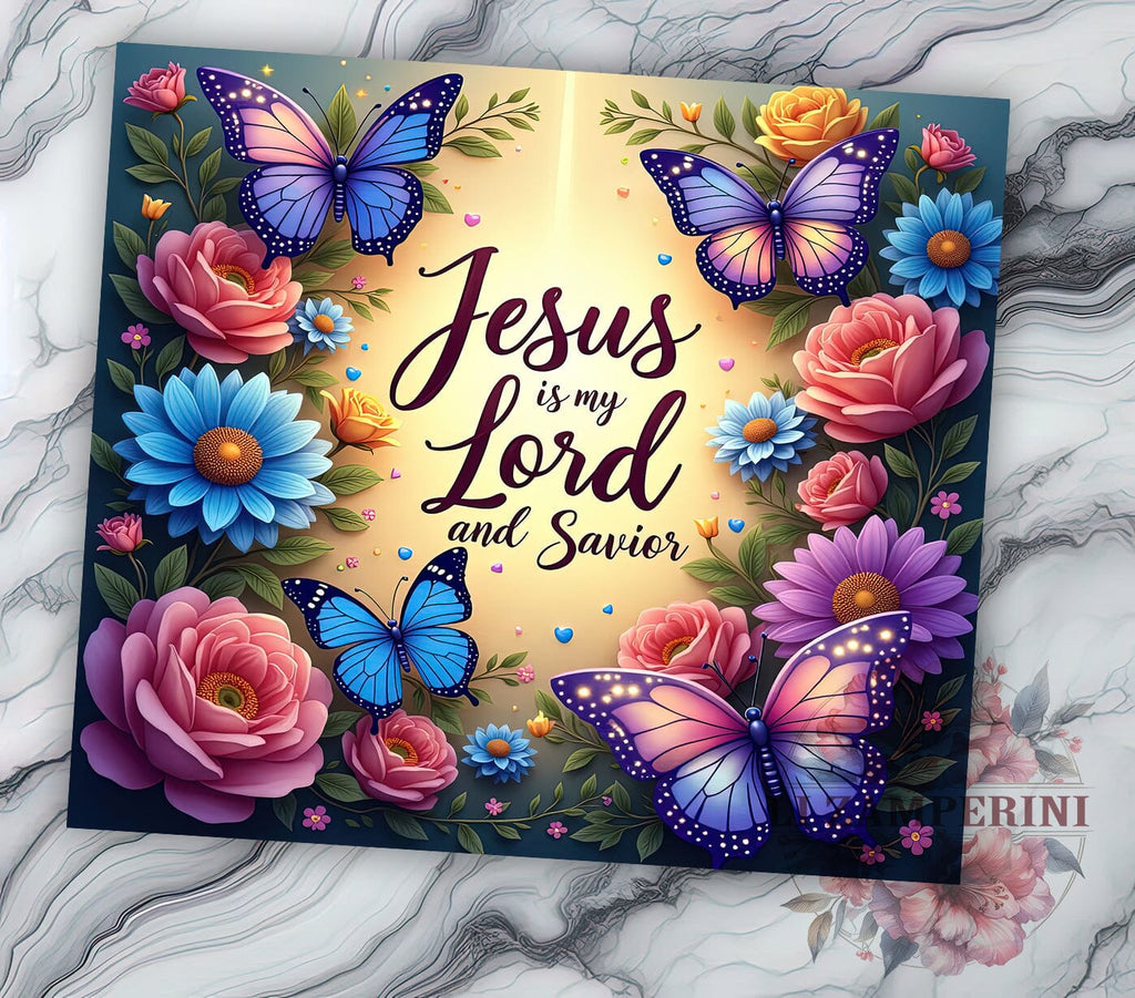 Christian Tumbler Wrap, Jesus Is My Lord Design, 20oz Sublimation Wrap ...