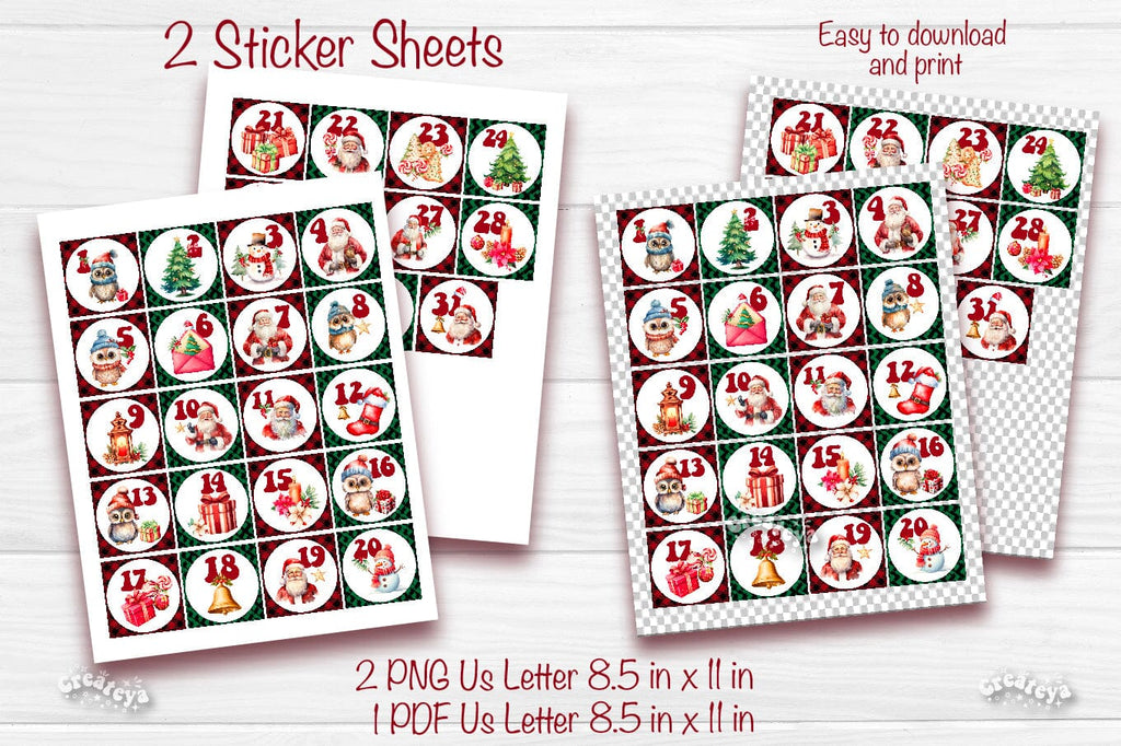 Christmas Advent numbers Christmas Advent calendar numbers Countdown to ...