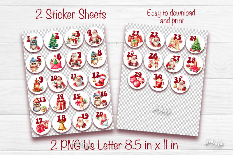 Christmas Advent numbers Christmas Advent calendar numbers Countdown to ...