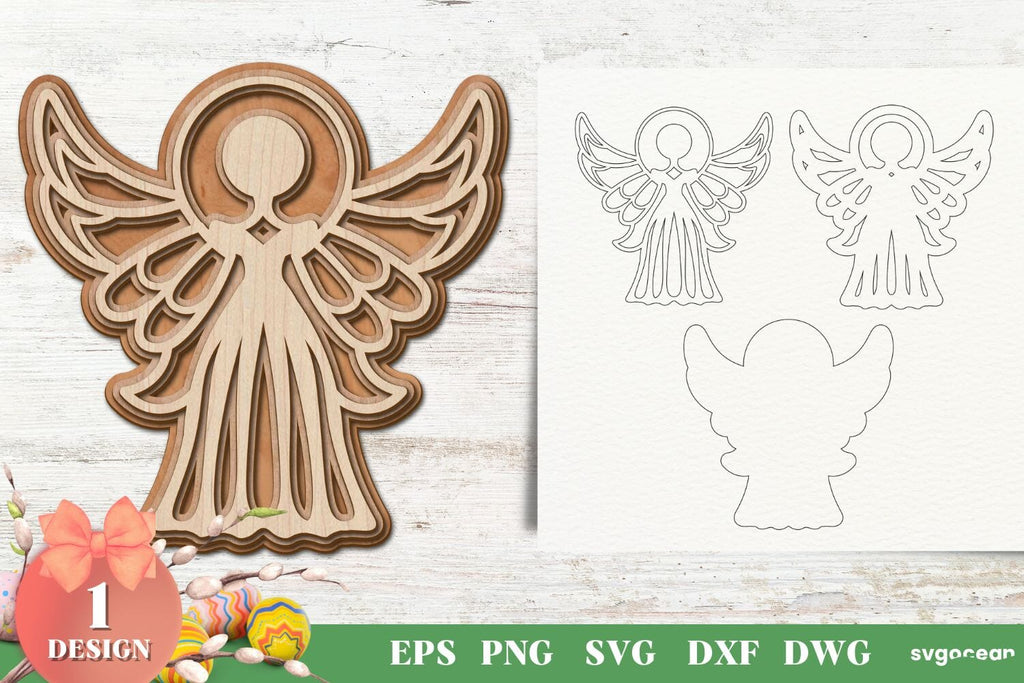 Christmas Angels Laser Cut Files - So Fontsy