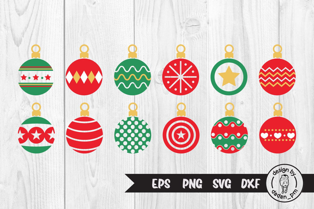 Christmas Balls SVG, Christmas ornaments - So Fontsy