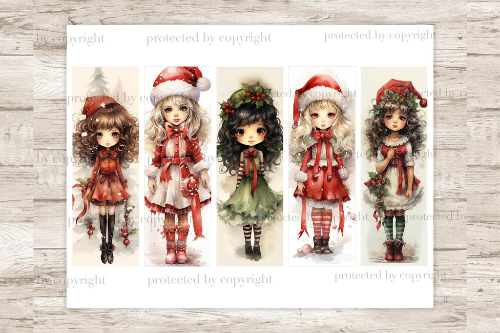 Christmas Bookmarks Printable | Xmas Bookmarks Printable - So Fontsy