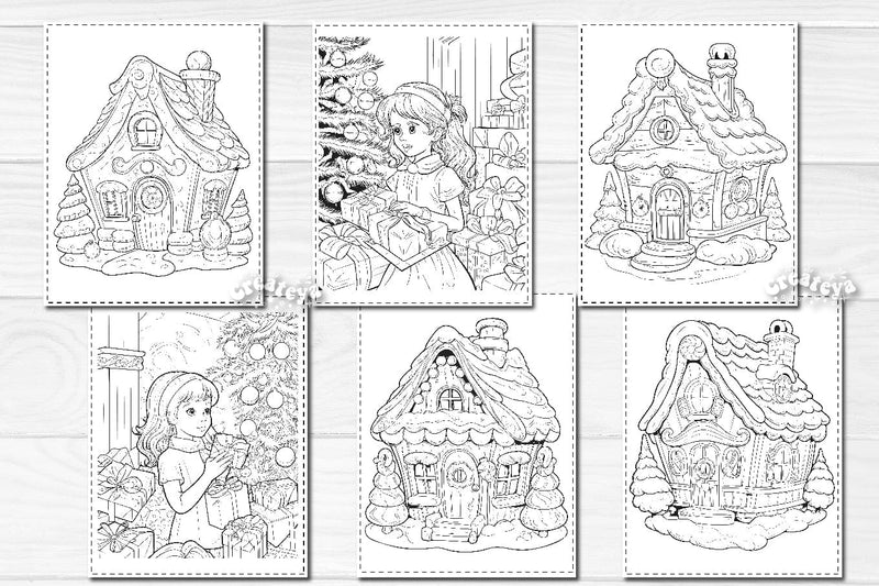 Christmas Coloring Book Elf coloring page bundle printable coloring ...