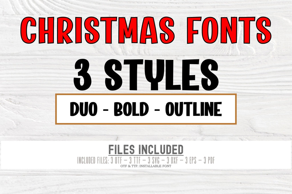 Christmas Duo Font SVG, OTF, TTF | Christmas Letters | Winter Alphabet ...