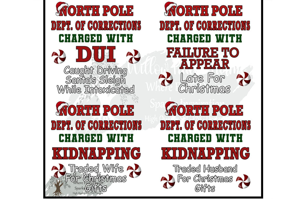 Christmas Family Shirt Design Bundle North Pole Dept. of Corrections F ...